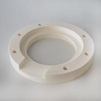 China Precision Insulating 99% Al2O3 Alumina Ceramic Flange with Mounting Holes Custom Machining for sale