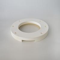 China Precision Insulating 99% Al2O3 Alumina Ceramic Flange with Mounting Holes Custom Machining for sale
