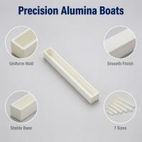 China Lab Rectangular Thin Alumina Boat Crucible For Tube Furnace for sale