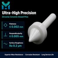 China High Precision Zirconia Ceramic Dowel Pins 3Y-TZP 8Y-FSZ Flatness 0.002mm OEM Custom Max OD 400mm for sale
