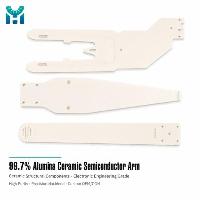 China 99.7% High-Purity Alumina Ceramic Semiconductor Arm with High Electrical Insulation and Thermal Resistance Up to 1600°C for sale