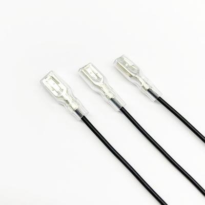 China Custom 2.8 4.8 6.4mm Female Spade Quick Connectors Wire Crimp Terminal Block with 20cm Wire Harness for sale