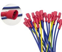 China Custom 2.8mm 4.8mm 6.3mm Fully Insulated Female Spade Connectors Wire Harness Assembly 0.8mm Thickness for sale