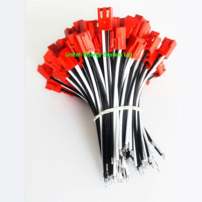 China 24AWG JST 2 Pin Male Female Connector Cable Wiring Harness for Battery Pack 100mm for sale