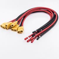 China 14AWG XT60 Connector Lithium Battery Power Charging Cable Silicone Wire Harness 100mm for sale