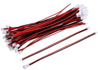 China JST 2P 1.25mm Lipo Battery Wire Connectors Male Female 22-30 AWG 100mm for sale