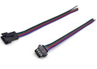 China 26AWG JST SM 4 Pin Male Female Plug Wire Connectors for LED Strip 85mm for sale