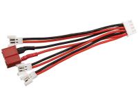 China JST XH 4P Balance Plug Converter Battery Wire Connectors 100mm Red Black Silicone for sale