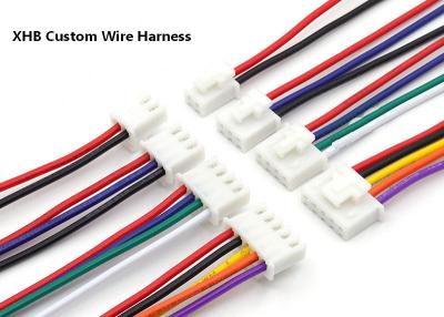China JST XHB 2.54mm Male Connector Custom Cable Wiring Harness UL1007 AWG 22-28 for sale