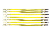China Nickel Plated Spade Terminals Battery Solder Tabs 95mm Yellow Wire AWG 30 for LED Lighting for sale