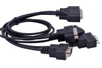 China Male to Male 4-in-1 DB9 to DB44 D-sub Cable Assembly OEM Manufacturer 30cm for sale