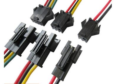 China JST SM 2.54mm Pitch 2-4 Pin Male Female Wire Connector Assembly UL1007 AWG 22-28 for sale