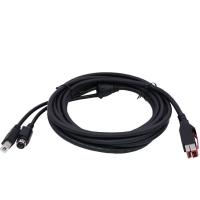 China Factory Price 2 in 1 USB Molded Cable Assembly USB 2.0 A Wire Connectors 100pcs MOQ for sale