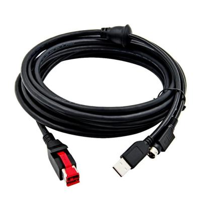 China Custom USB to DC Power Cable Hosiden 3Pin Din 12V 24V 1.5m CE Certified OEM for sale