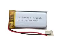 China 3.7V 450mAh 602040 Lithium Polymer Battery 1S Rechargeable Lipo Cell for sale