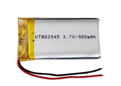 China 802545 3.7V 900mAh Rechargeable LiPo Battery Single Cell Lithium Polymer for sale