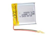China 403030 Rechargeable Lithium Polymer Battery Pack 3.7V 300mAh For Digital Devices for sale