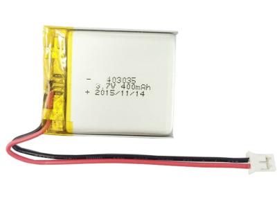 China Rechargeable 403035 Li Polymer Battery Pack 3.7V 400mAh for POS Track GPS for sale