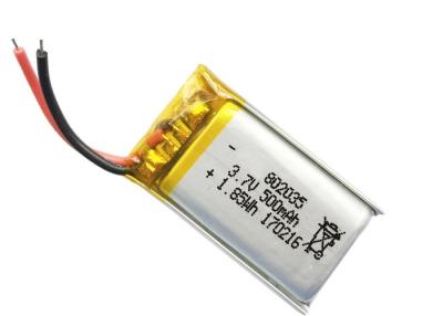 China 802035 3.7 V Rechargeable Lithium Polymer Battery 500mAh for sale