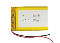 China 303450 500mAh 3.7V Lithium Polymer Battery Pack with Protection Circuit for sale