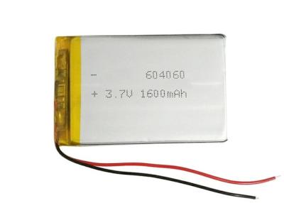 China 604060 1600mAh 3.7V Lithium Polymer Battery Pack High Capacity LiPo Rechargeable for sale