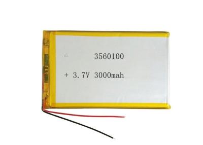 China 3560100 3.7V 3000mAh Rechargeable Li Polymer Battery Pack for PDA Devices for sale