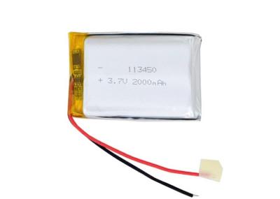 China 3.7V 2000mAh 113450 LiPo Battery High Energy Density for Portable Medical Devices for sale