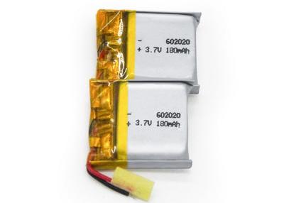 China 3.7V 180mAh Lithium Polymer Rechargeable Battery 602020 for Bluetooth Headphone for sale