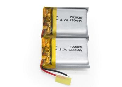 China 702025 3.7V 280mAh Lithium Polymer Battery Pack Rechargeable Lipo Battery for sale