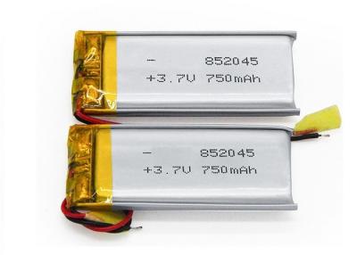 China High Safety 3.7V 750mAh 852045 Lithium Polymer Battery Pack for Speaker for sale