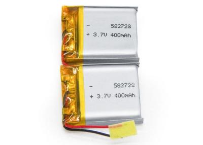 China 3.7V 400mAh 582728 1S LiPo Battery Pack Small Rechargeable Lithium Polymer for sale