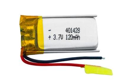 China 401428 120mAh 3.7V Rechargeable Lipo Battery for Intelligent Wearable Devices for sale