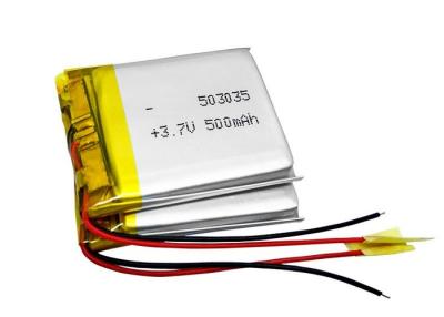 China 3.7V 500mAh 503035 Lithium Polymer Battery Pack Rechargeable LiPo Cell for sale