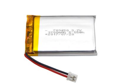 China Rechargeable Lithium Polymer Battery Pack 703450 3.7V 1200mAh Li ion for sale