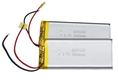 China 6040100 3400mAh 3.7V Li-Polymer Battery Lipo 3.7 Volt Lithium Polymer Rechargeable Cell for sale