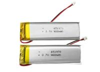 China 3.7V 900mAh 651970 Polymer Battery Cell Lipo Battery Pack Rechargeable for sale