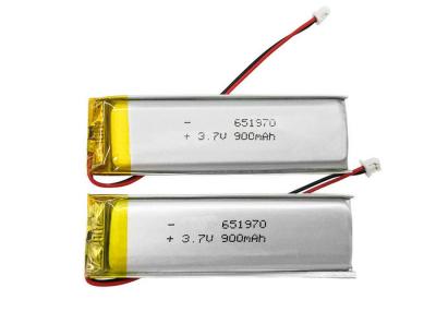 China 3.7V 900mAh 651970 Polymer Battery Cell Lipo Battery Pack Rechargeable for sale