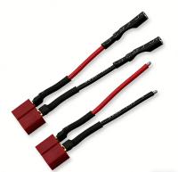China 14AWG 5CM T Plug Harness Cable Assembly Male Female Connector with Fuse for RC Car Drone Boat Lipo Battery for sale
