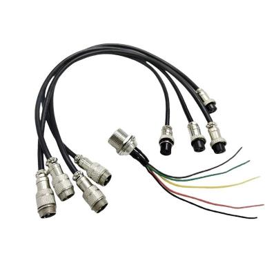 China Custom GX16 GX20 Aviation Plug Socket Connector 2-10 Pin Pre-soldered Cable Assembly 250V 7-20A for sale