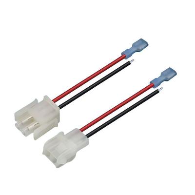 China Tin-Plated Brass Female Spade Terminal Cable 6.4mm 20cm 3A Male-to-Female Mating Assembly for sale