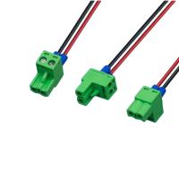 China Custom 5.08mm Terminal Block Connecting Cable with 3.81mm Green Terminal Block Phoenix Terminal Cable Assembly for sale