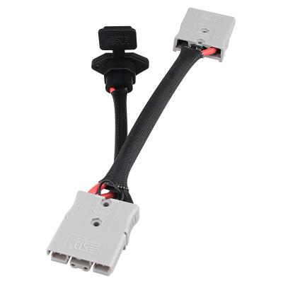 China Custom Anderson-Style 1-to-2 Power Splitter Cable Harness 75A for EV Battery RV Camper Van for sale