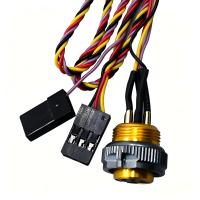 China OEM Custom 4-Core Twisted Wiring Harness JR Servo Connector PC7 Panel Mount Plug 24-26 AWG for sale