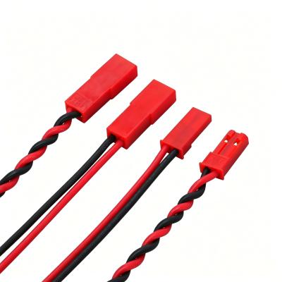 China Custom 2.54mm 2Pin Twisted Pair Cable 24AWG Straight Dupont to Angled Dupont Connector Wire Harness for Drone for sale