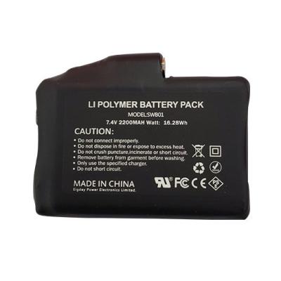 China 7.4V 2000mAh Lithium Polymer Battery Pack 15Wh for Outdoor Thermal Equipment CE Certified for sale