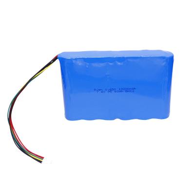 China Custom 7.4V 10200mAh 18650 Lithium Ion Battery Pack with Over Charge Protection for Surveillance Equipment for sale