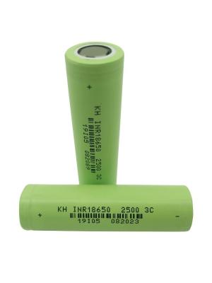 China 3.7V 2500mAh 18650 Lithium Ion Battery High Power Rechargeable Cell for Smart Cameras for sale