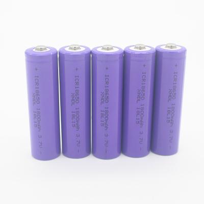 China Custom 18650 Lithium Ion Battery 3.7V 1800mAh Rechargeable Li Ion Cell for Doorbells ROHS for sale