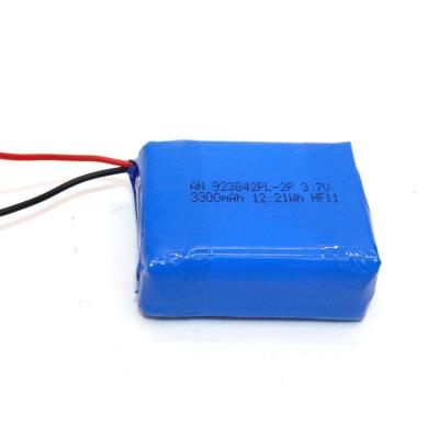 China Custom 3.7V 3300mAh Lithium Polymer Battery Pack 12.21Wh for Speed Boats CE for sale