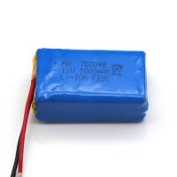 China Custom 12V 1000mAh Lithium Polymer Battery Pack Long Cycle Life for Portable LED Lighting IEC62133 for sale